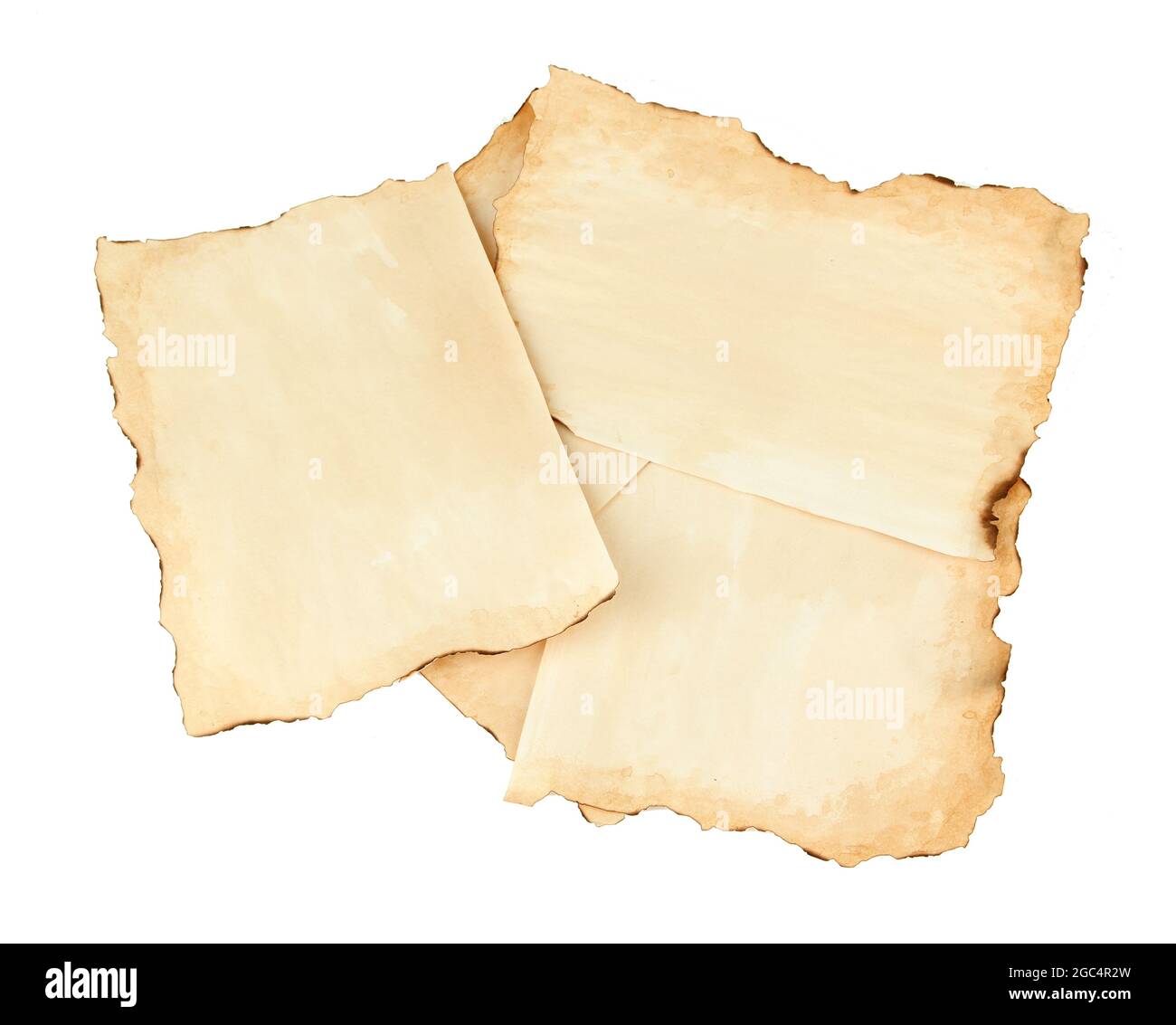 Old paper isolated on white Stock Photo - Alamy