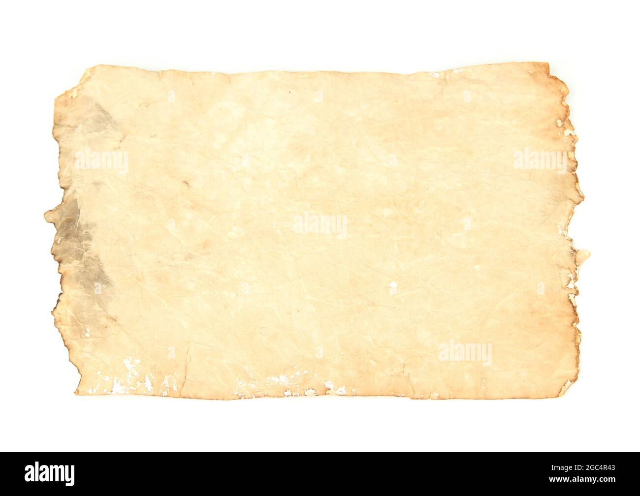 Old paper isolated on white Stock Photo - Alamy
