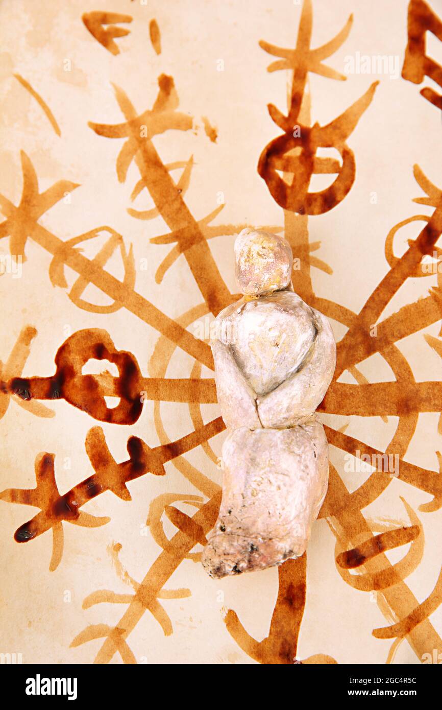 Old paper with symbols, close up Stock Photo - Alamy