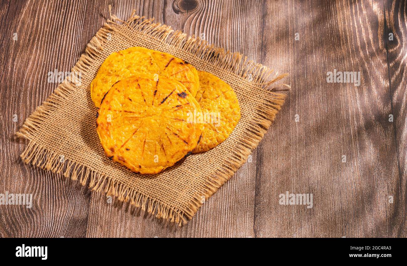 Arepa chocolo or choclo - Traditional Colombian food Stock Photo - Alamy