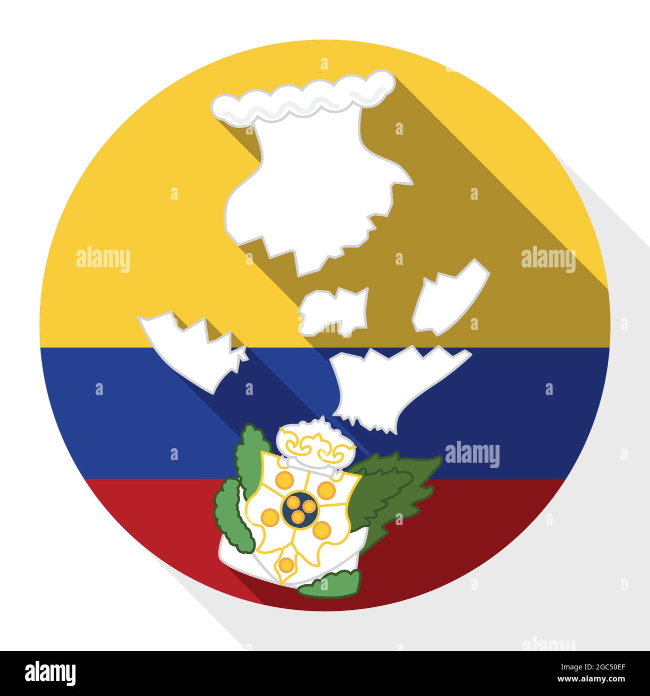 Broken flower vase of Llorente, an icon in the Colombian independence ...