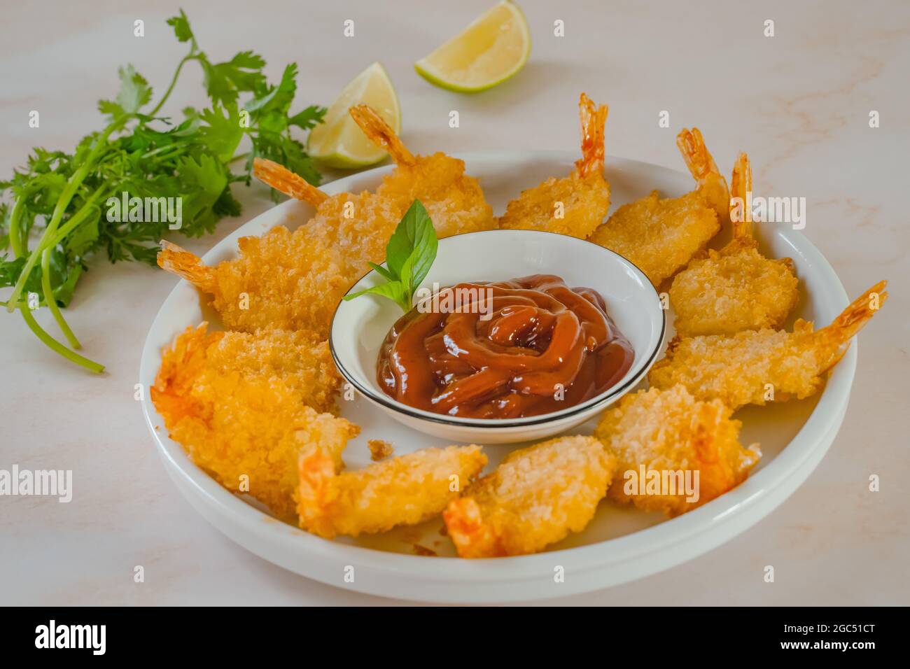 Breaded scampi and chips hi-res stock photography and images - Alamy