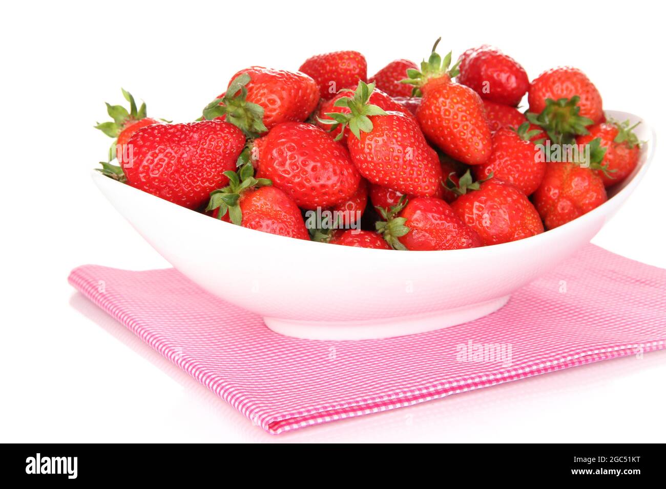 Fresh strawberry in bowl isolated on white Stock Photo - Alamy
