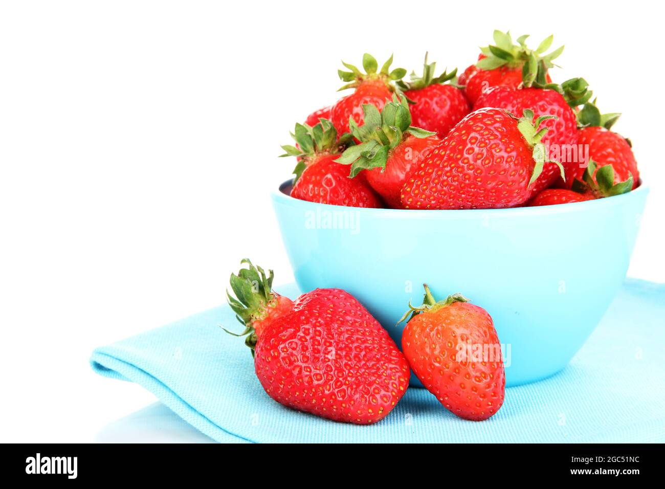 Fresh strawberry in bowl isolated on white Stock Photo - Alamy