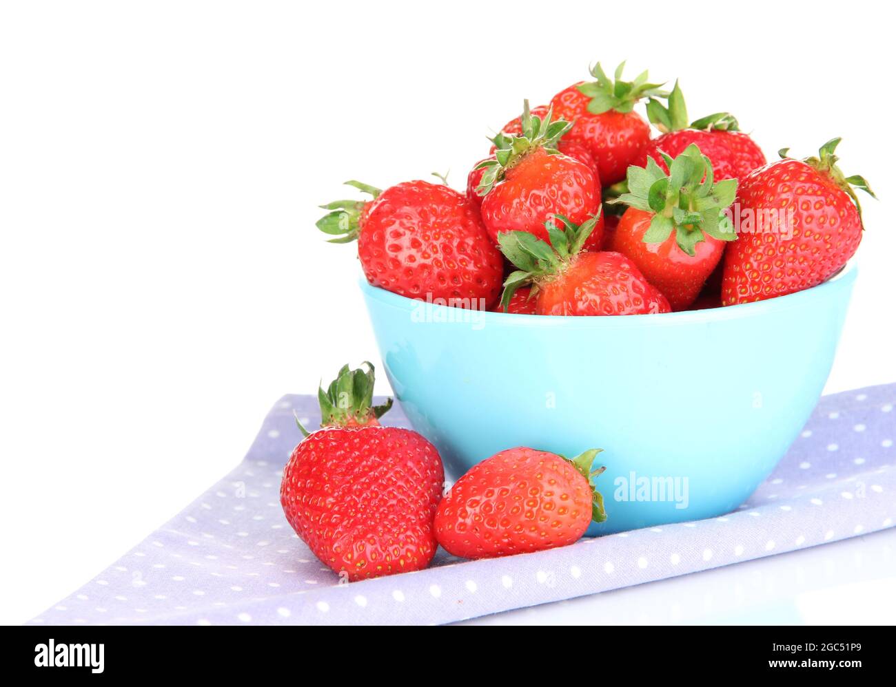 Fresh strawberry in bowl isolated on white Stock Photo - Alamy
