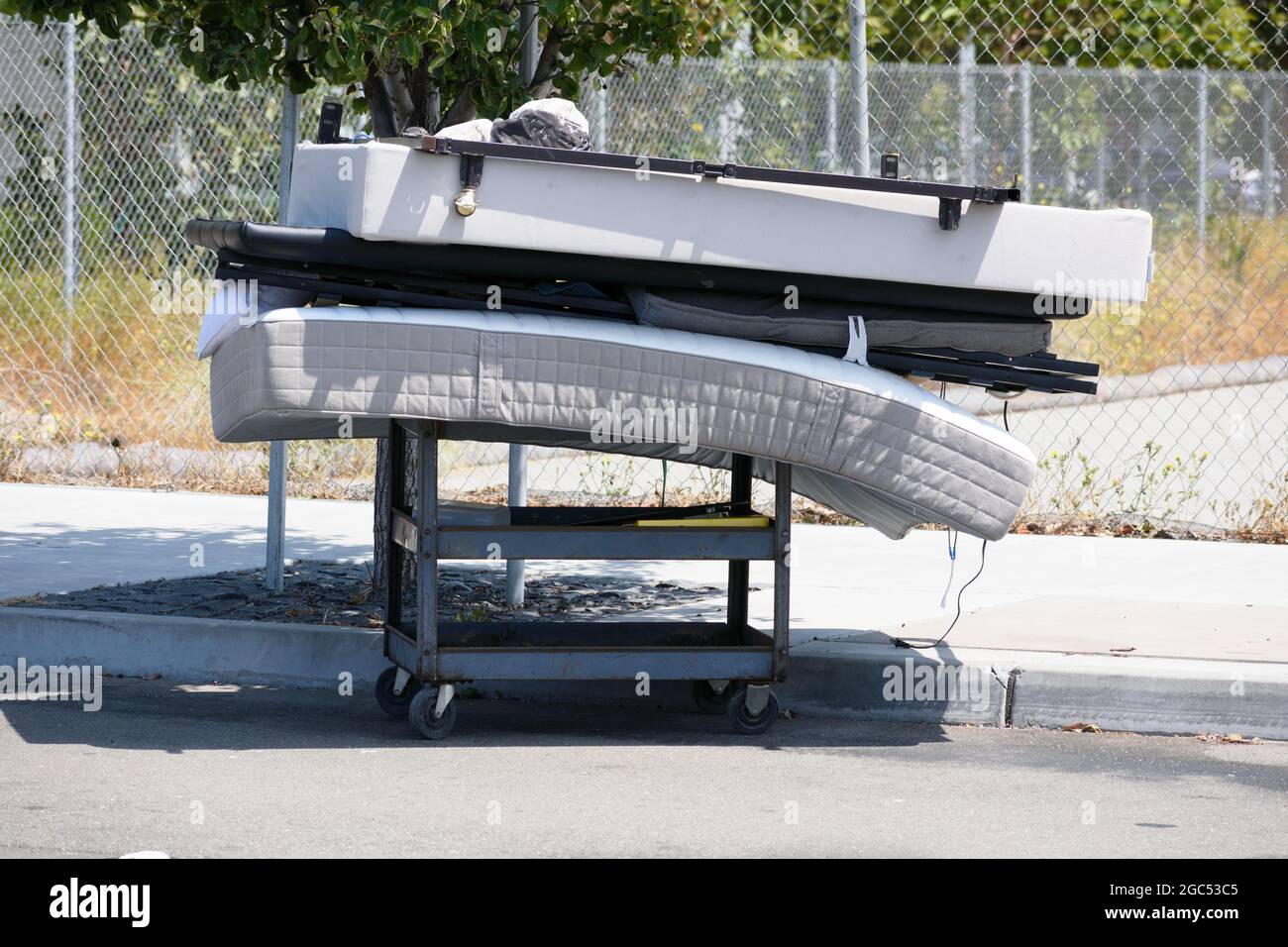 Old dirty mattress dumped on pavement hi-res stock photography and ...