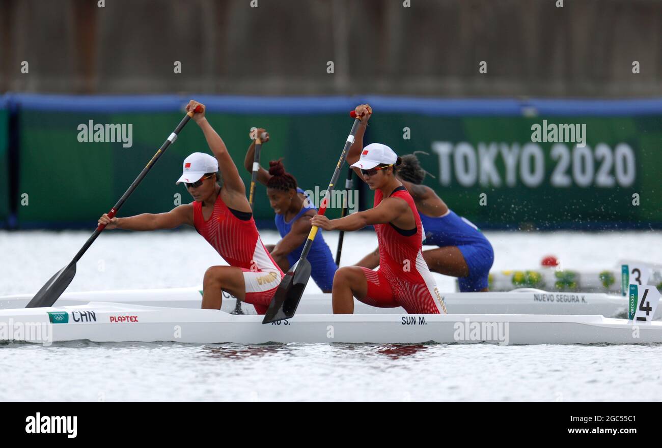 Tokyo, Japan. 7th Aug, 2021. Xu Shixiao (front, L)/Sun Mengya (front, R ...