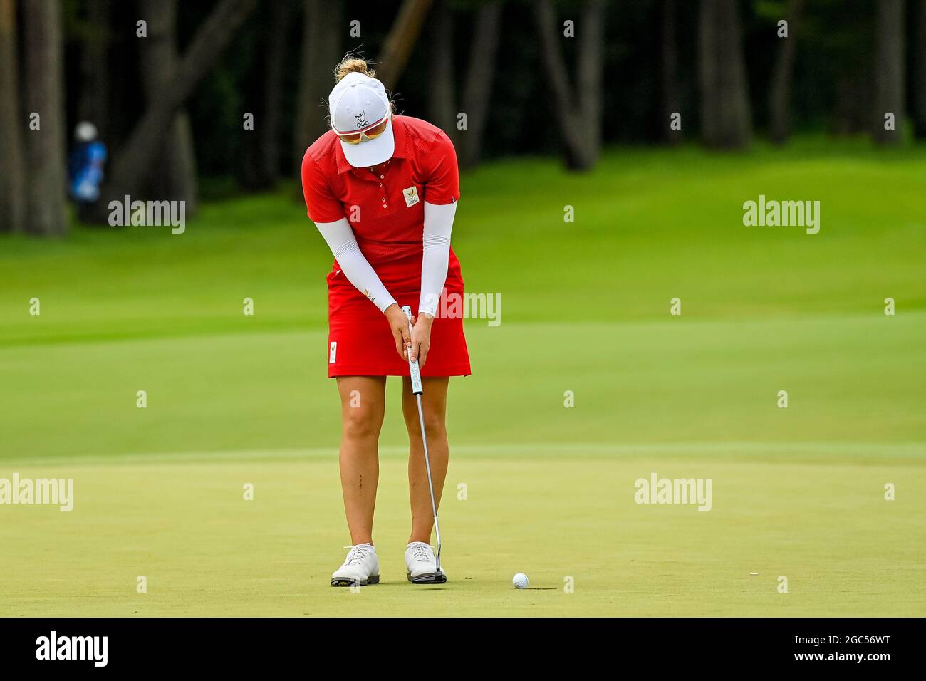 Belgian Golf player Manon De Roey pictured in action during the final ...