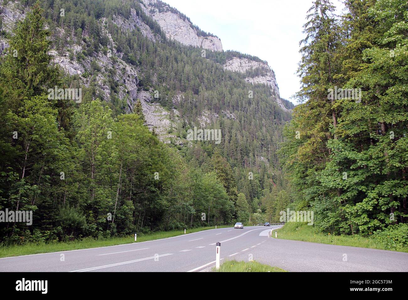 Road at the Alps Mountains Stock Photo - Alamy