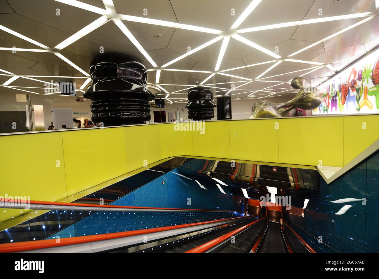 The colorful Garibaldi metro station in Naples, Italy Stock Photo - Alamy