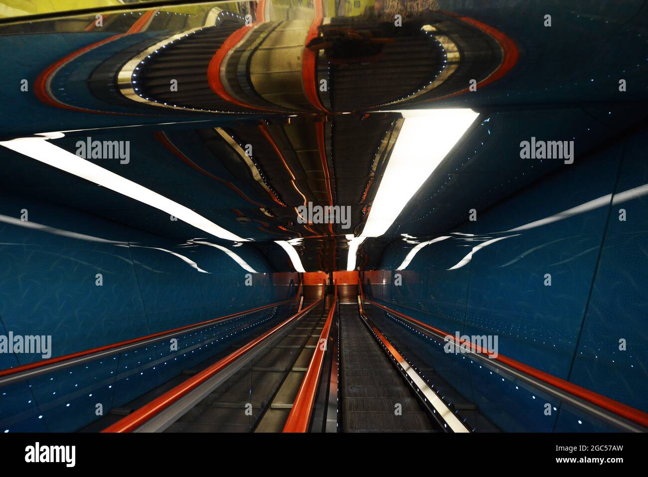 The colorful Garibaldi metro station in Naples, Italy Stock Photo - Alamy