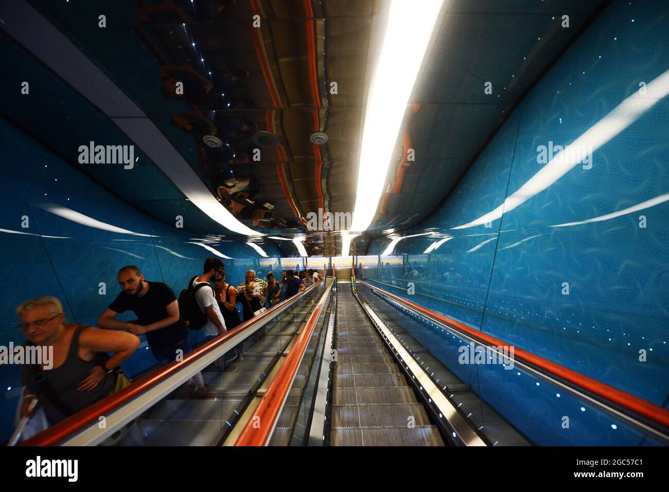 The colorful Garibaldi metro station in Naples, Italy Stock Photo - Alamy