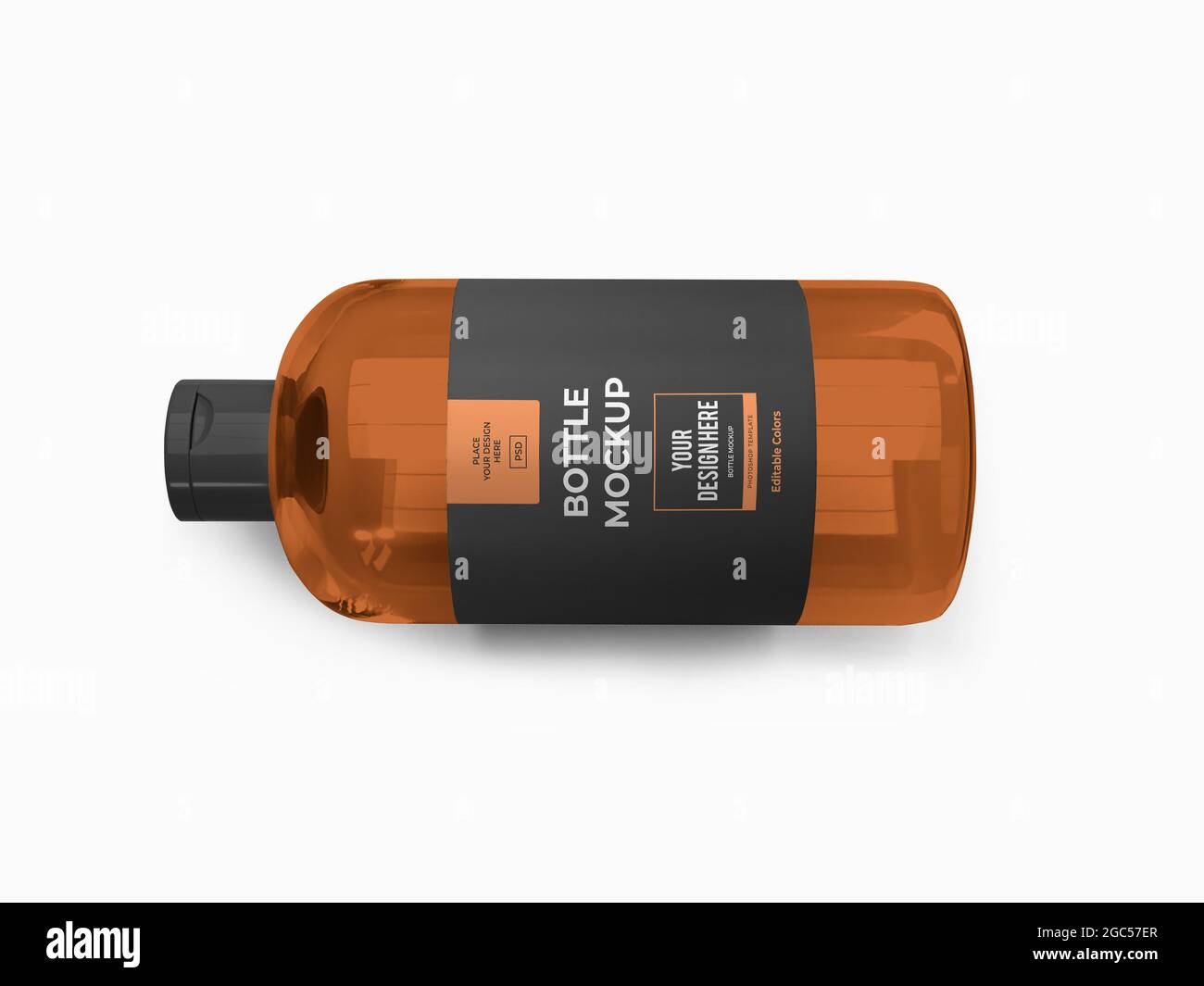 Conditioner Shower Bottle 3D Illustration Mockup Scene on Isolated ...