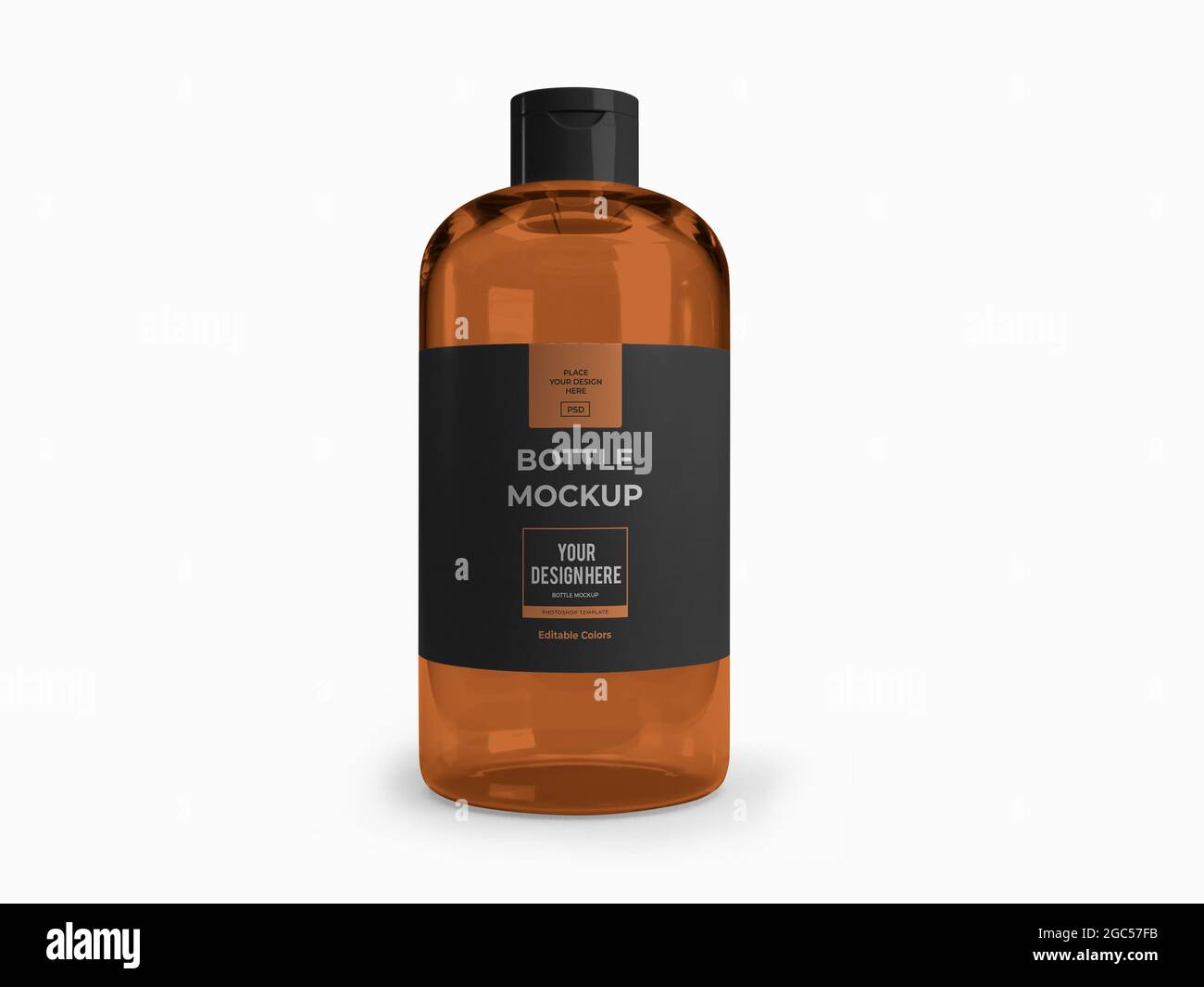 Conditioner Shower Bottle 3D Illustration Mockup Scene on Isolated ...