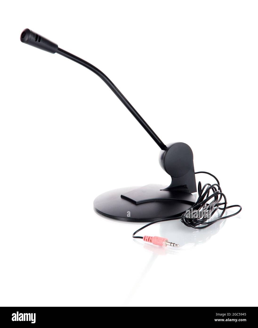 Computer microphone isolated on white Stock Photo - Alamy