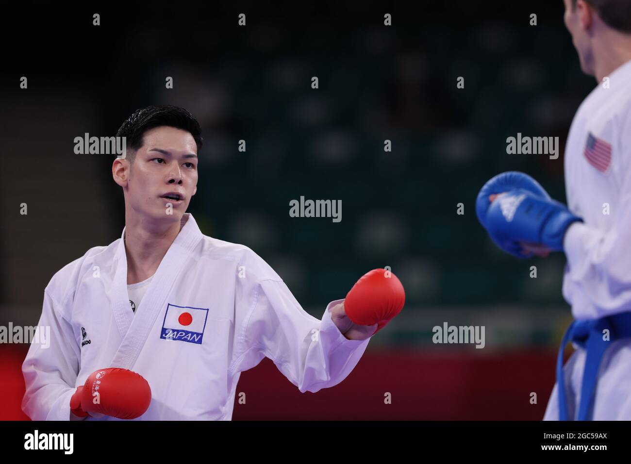 Tokyo, Japan. 06th Aug, 2021. Tokyo, Japan. 6th Aug, 2021. Ken Nishimura (JPN) Karate : Men's ...