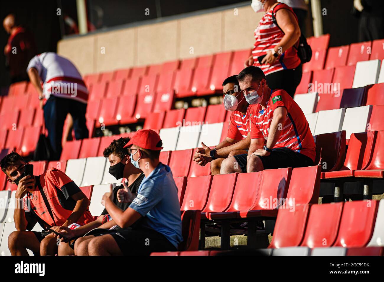 Granada CF fans are seen during the pre-season match between Granada CF ...