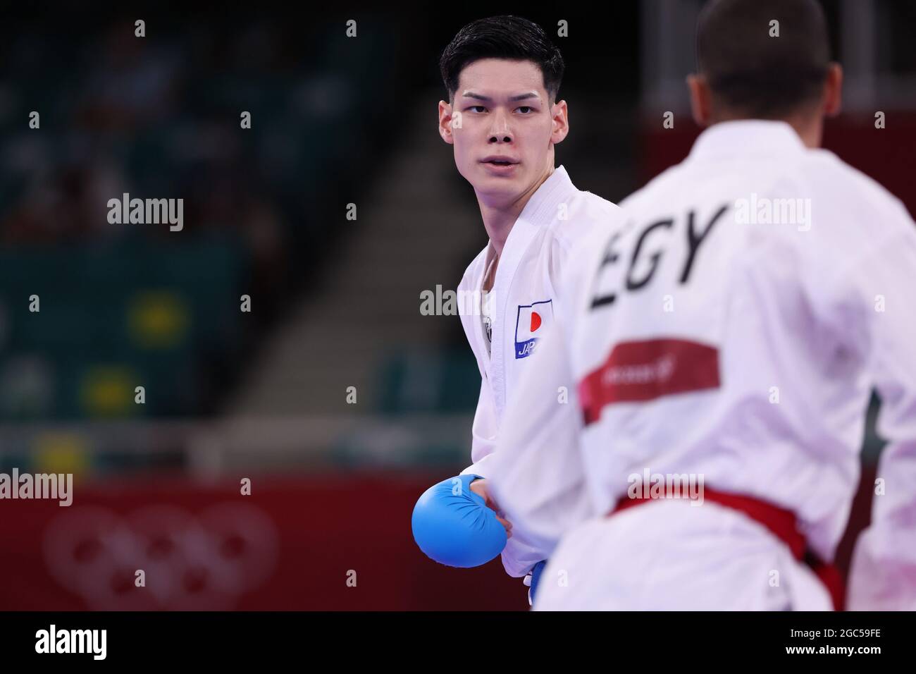 Tokyo, Japan. 06th Aug, 2021. Tokyo, Japan. 6th Aug, 2021. Ken Nishimura (JPN) Karate : Men's ...