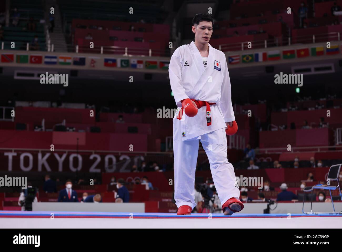 Tokyo, Japan. 06th Aug, 2021. Tokyo, Japan. 6th Aug, 2021. Ken Nishimura (JPN) Karate : Men's ...