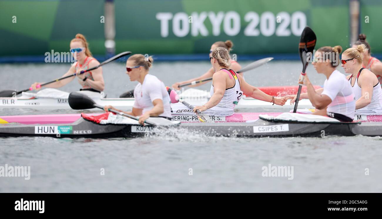 Tokyo, Japan. 07th Aug, 2021. Canoe: Olympics, kayak fours, 500 m ...