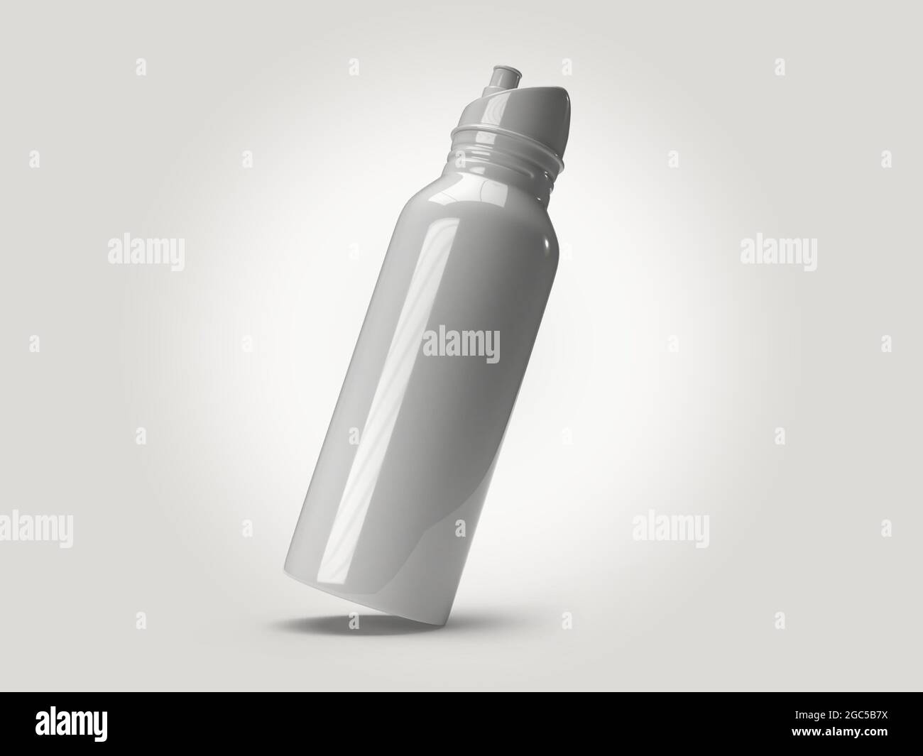 Drinking Bottle Flask 3D Illustration Mockup Scene on Isolated ...
