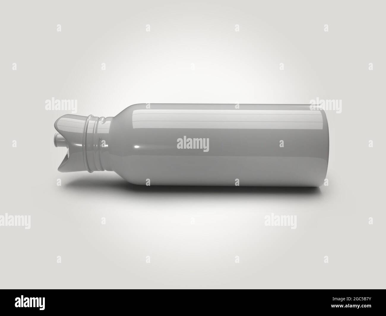 Drinking Bottle Flask 3D Illustration Mockup Scene on Isolated ...