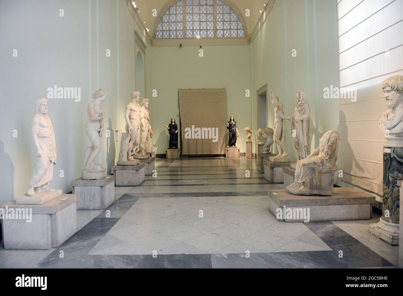 Marble sculpture exhibit at the National Archaeological museum in ...
