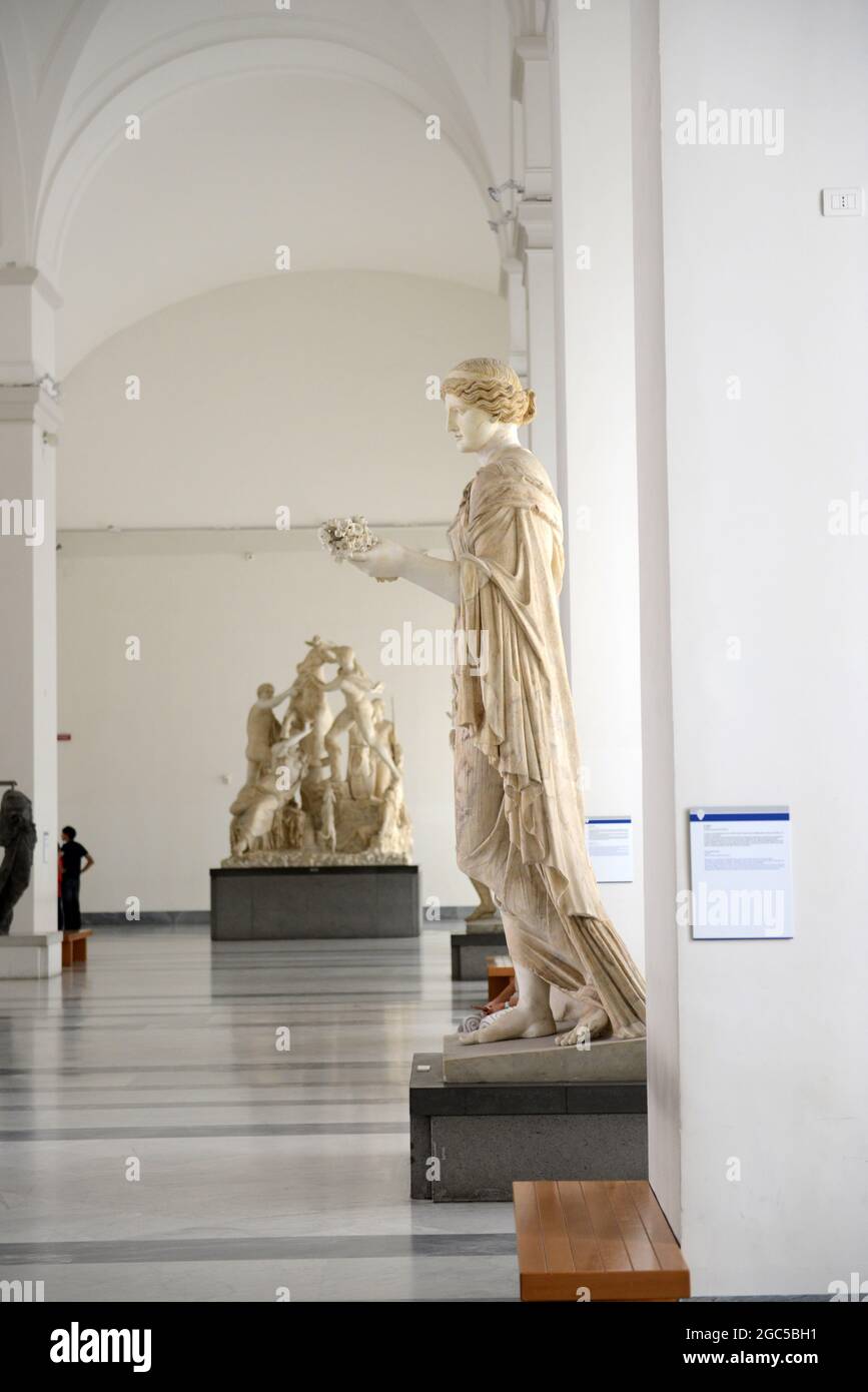 Marble sculpture exhibit at the National Archaeological museum in ...