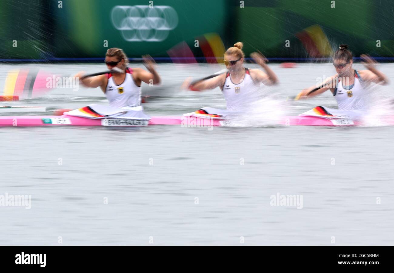 Tokyo, Japan. 07th Aug, 2021. Canoe: Olympics, Kayak Four, 500m, Women ...