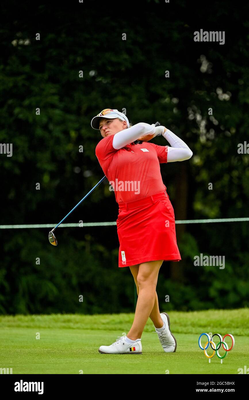 Belgian Golf player Manon De Roey pictured in action during the final ...