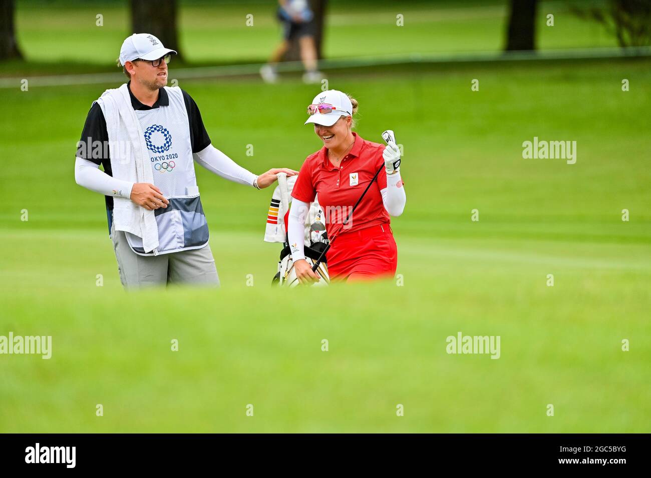 Belgian Golf player Manon De Roey pictured in action during the final ...