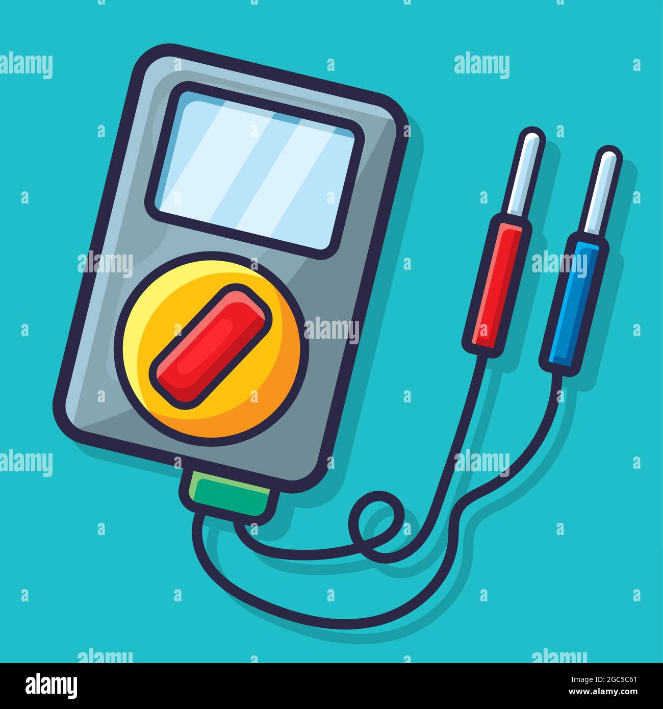 multimeter tester isolated cartoon vector illustration in flat style ...