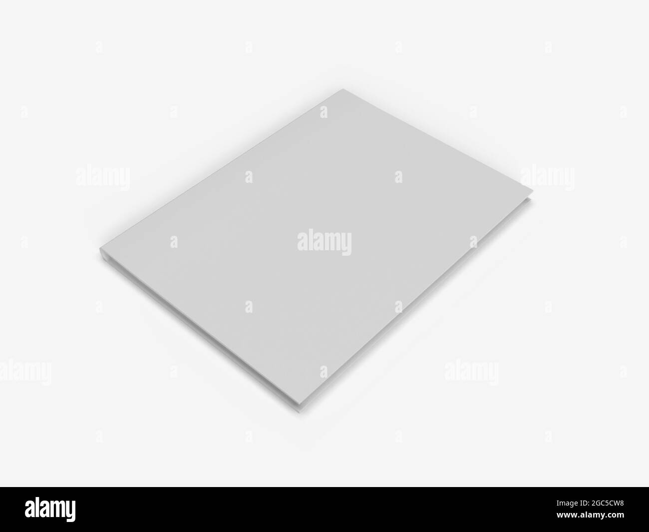 Business Paper Folder 3D Illustration Mockup Scene on Isolated ...