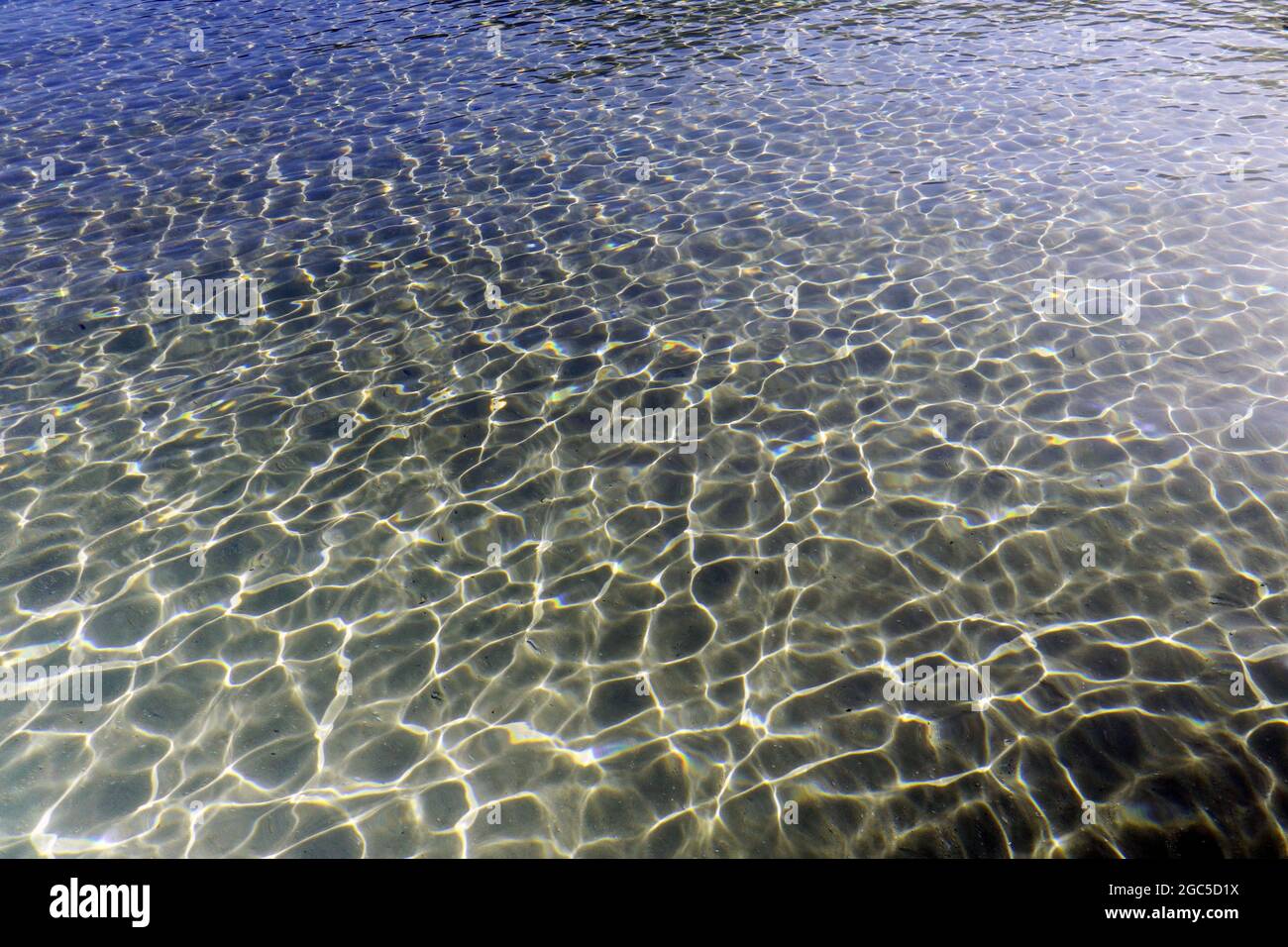 Clear shallow tropical water ripples Stock Photo - Alamy