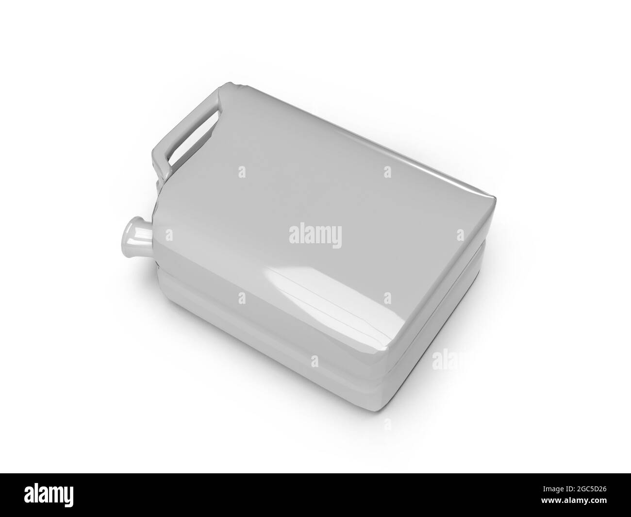 Plastic Jerry Can 3D Illustration Mockup Scene on Isolated Background ...