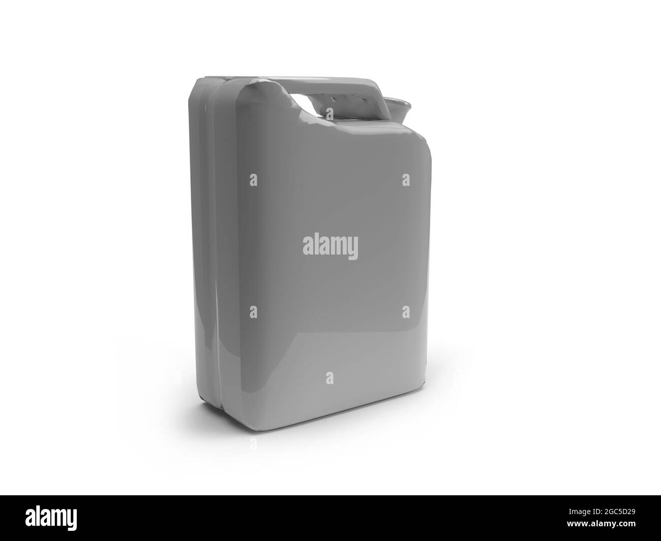 Plastic Jerry Can 3D Illustration Mockup Scene on Isolated Background ...
