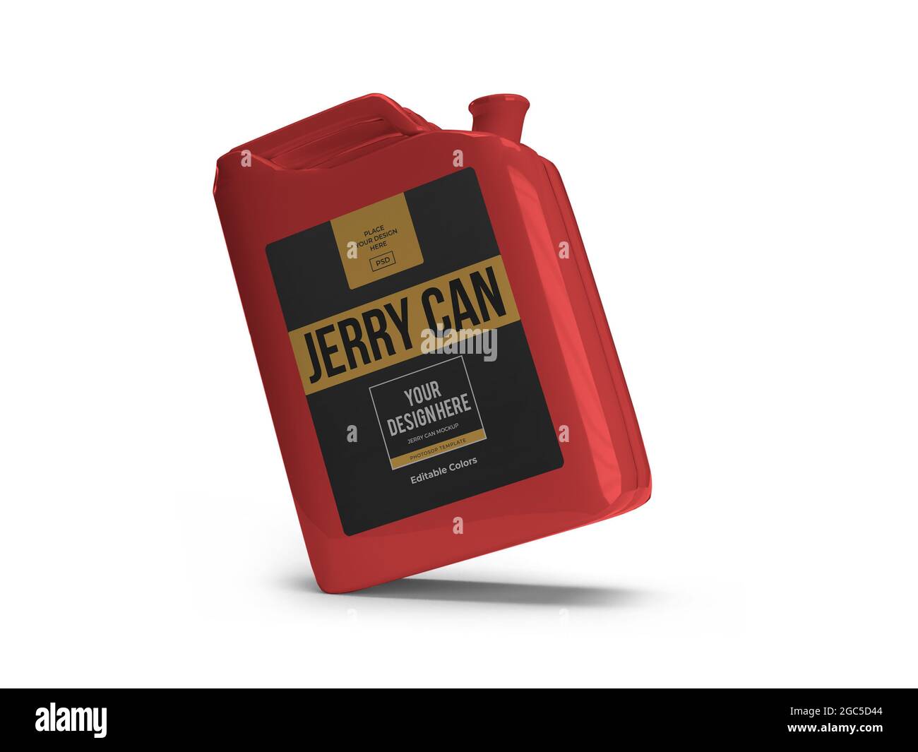 Plastic Jerry Can 3D Illustration Mockup Scene on Isolated Background ...