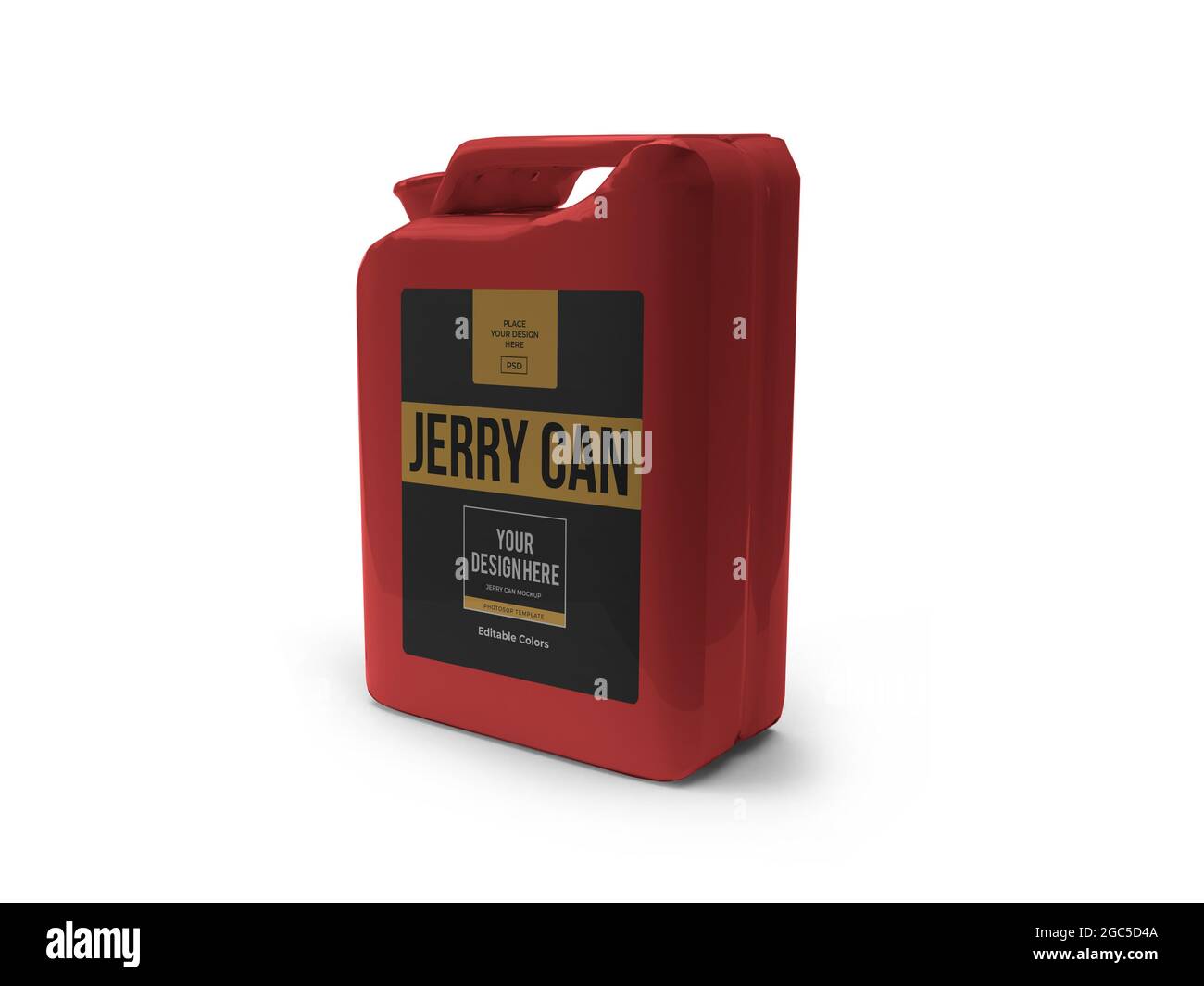 Plastic Jerry Can 3D Illustration Mockup Scene on Isolated Background ...