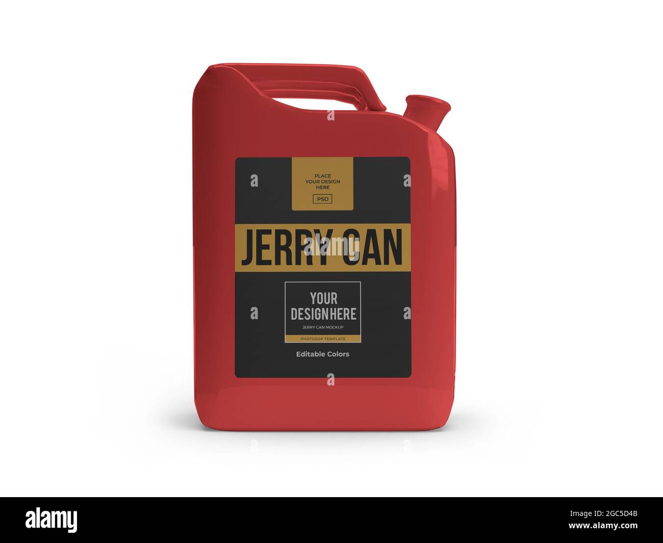 Plastic Jerry Can 3D Illustration Mockup Scene on Isolated Background ...