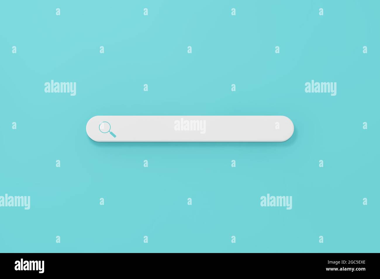 Internet Search Bar Icon on a blue background. 3d Rendering Stock Photo ...