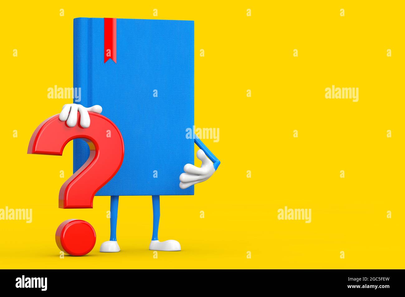 Cartoon character question mark book hi-res stock photography and ...
