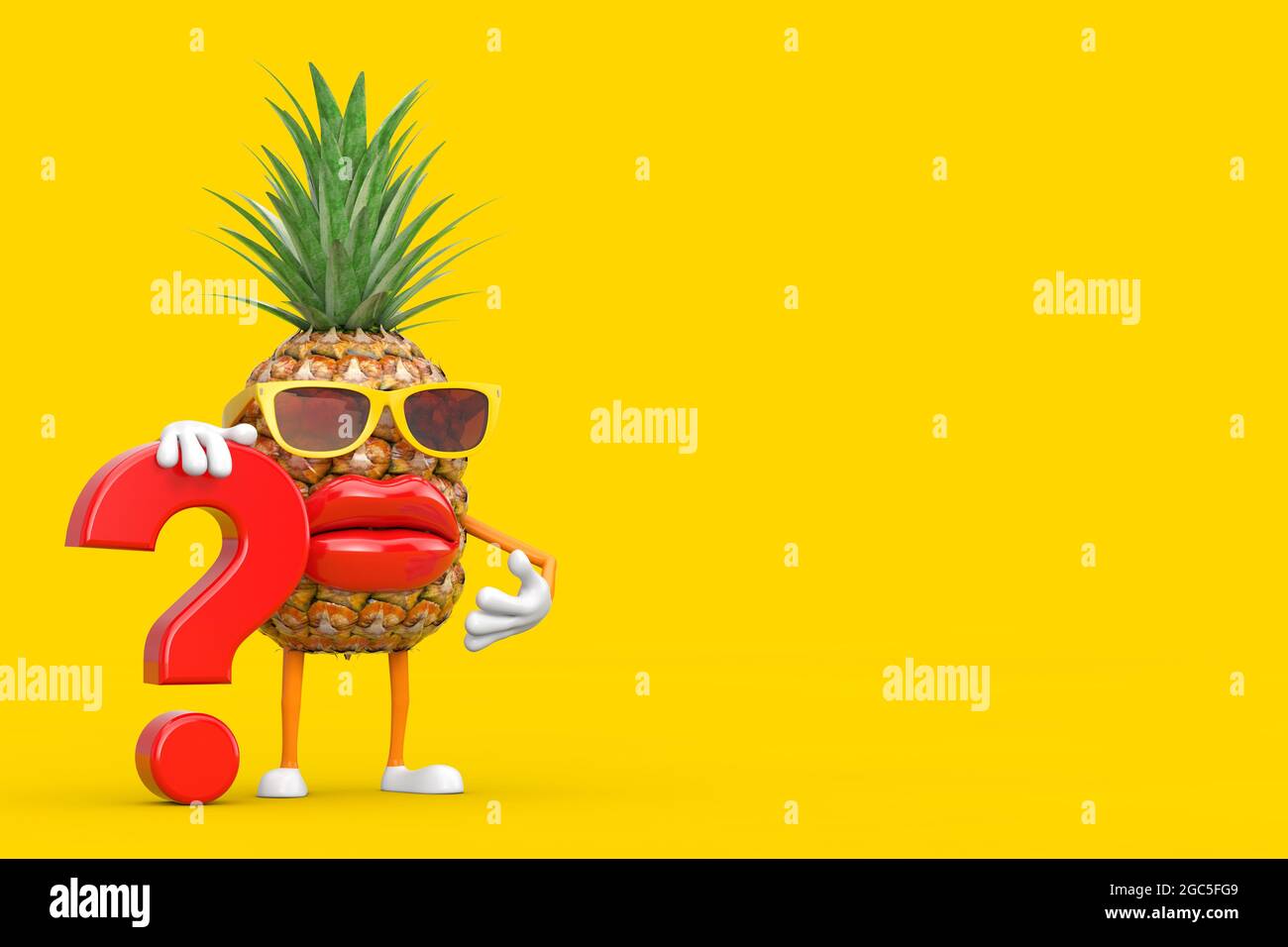 Fun Cartoon Fashion Hipster Cut Pineapple Person Character Mascot with ...