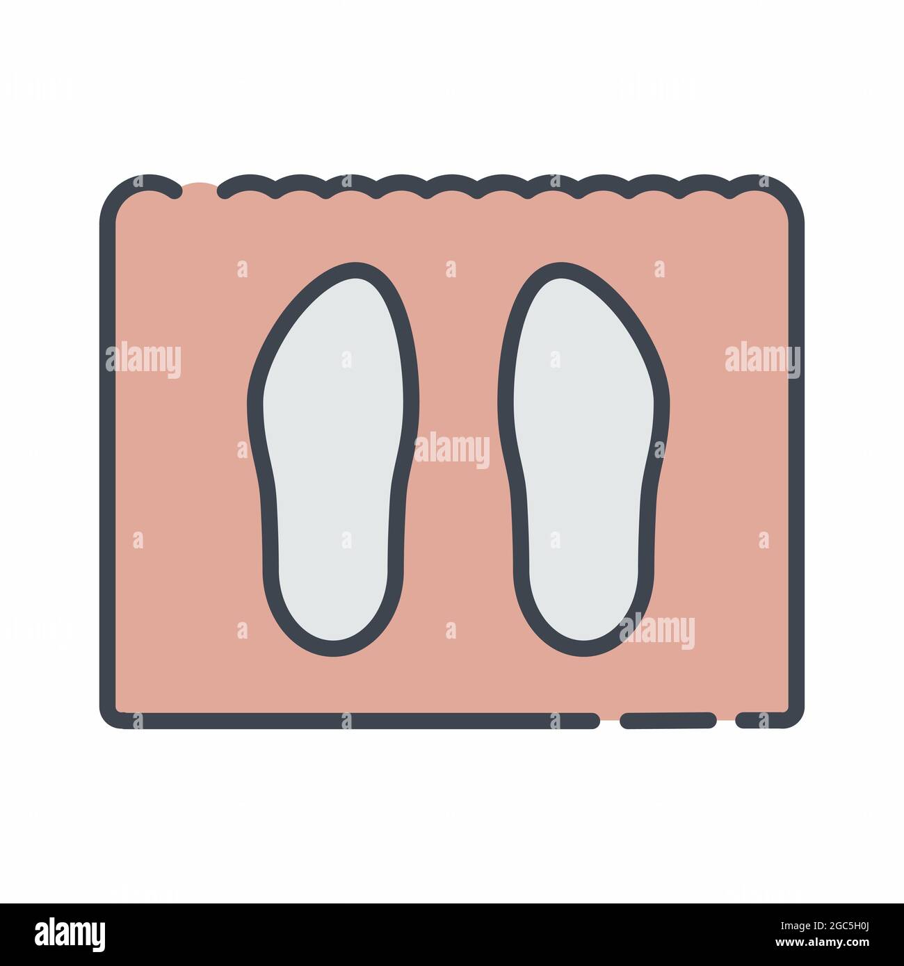 Vector Graphic of Shoe Mat - Line Cut Style - simple illustration ...