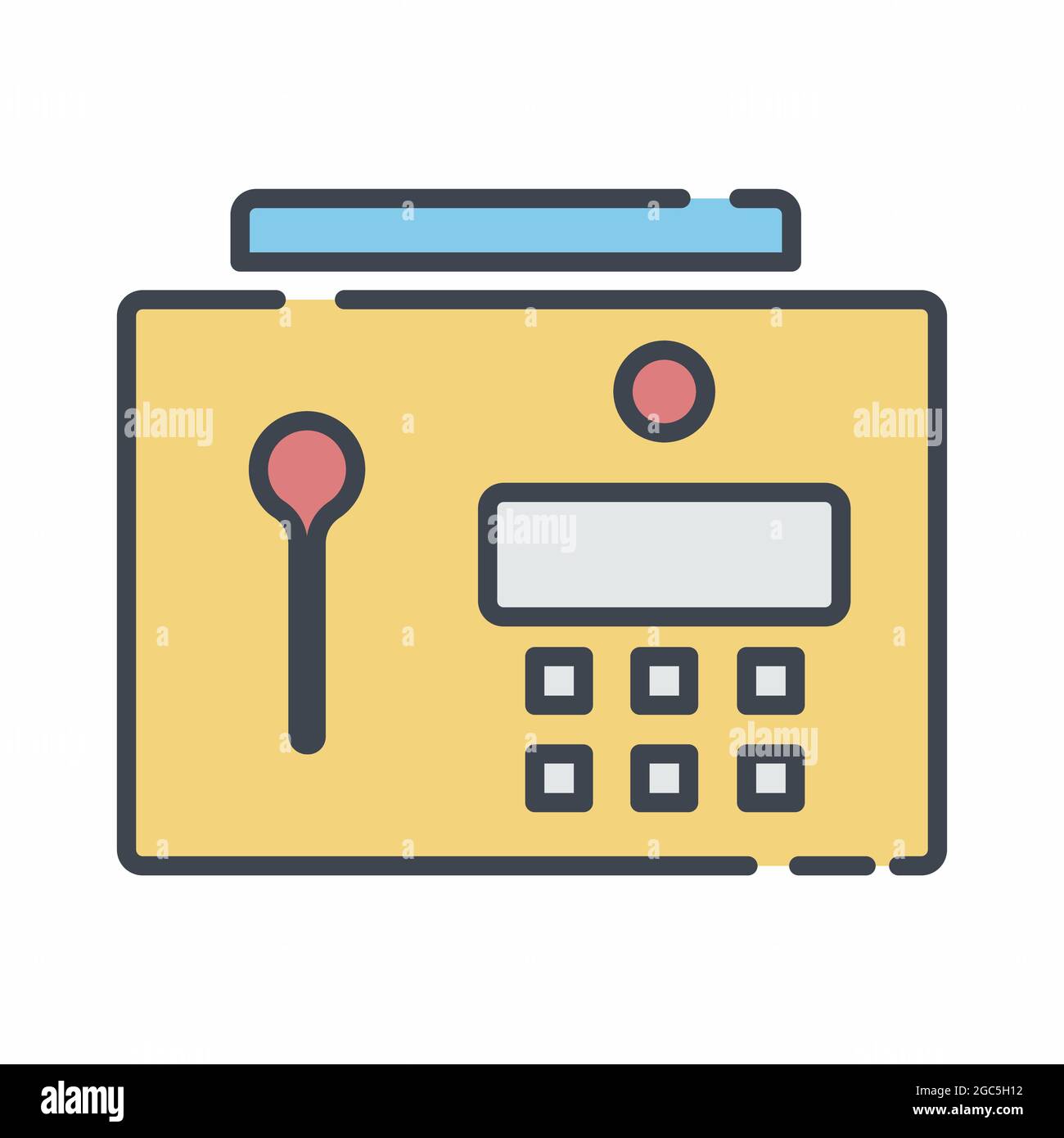 Vector Graphic of Door Security Lock - Line Cut Style - simple ...