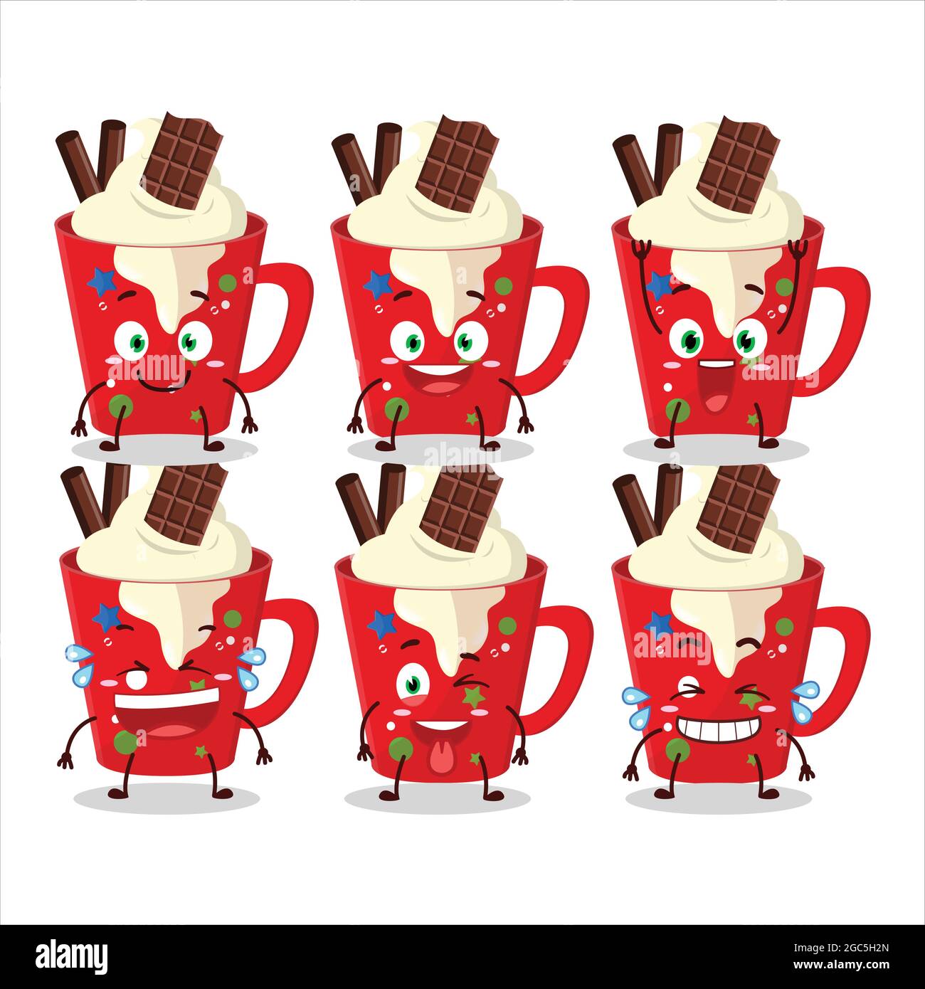 Cartoon character of frappe coffee with smile expression. Vector ...