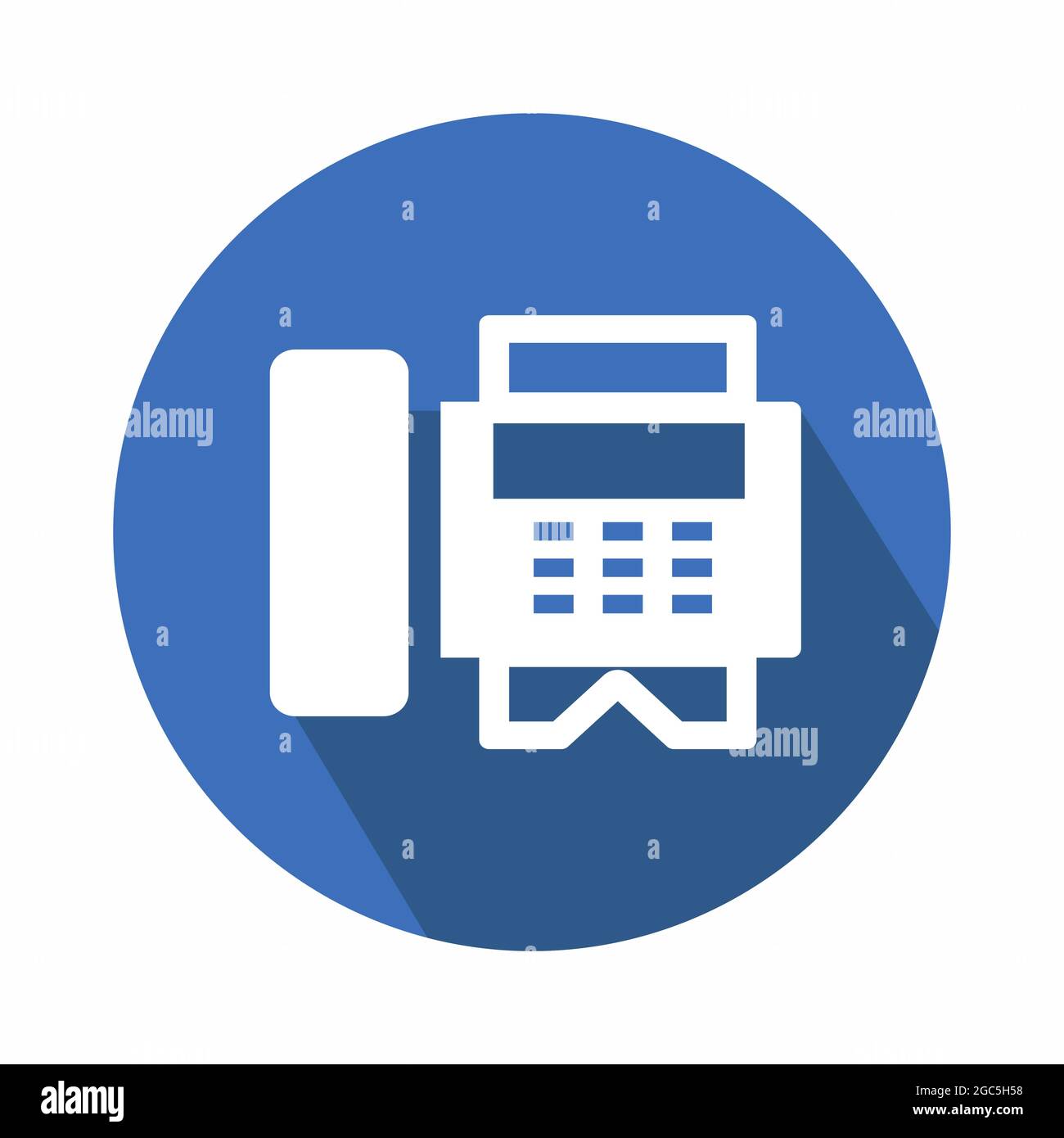 Vector Graphic of Fax Machine - Flat Style - simple illustration ...