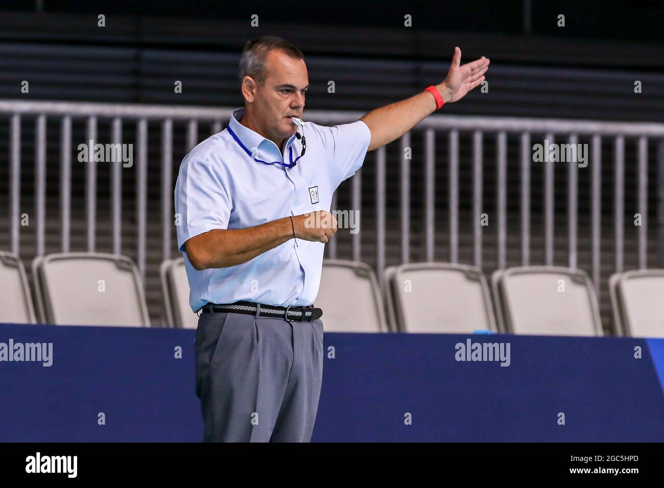 Tokyo, Japan. 07th Aug, 2021. TOKYO, JAPAN - AUGUST 7: referee Georgios ...