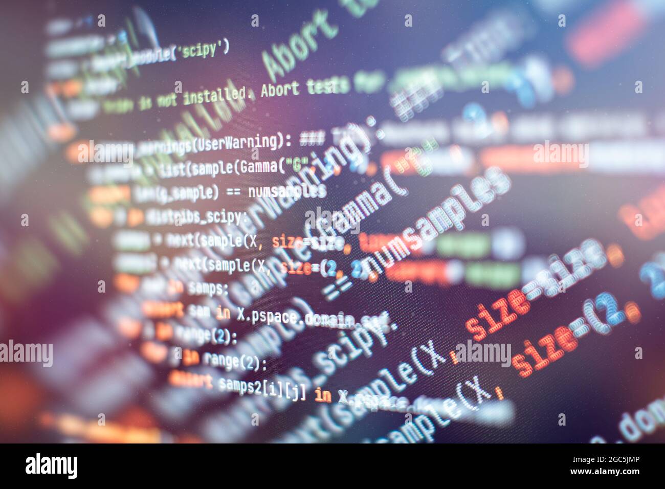 Server logs analysis. Closeup developing programming and coding technologies. Developer working ...