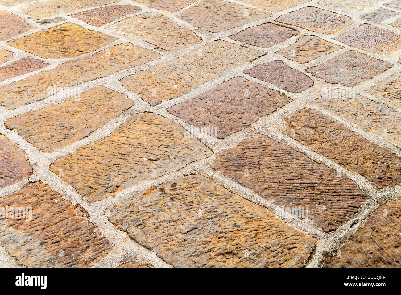 Detail of a sandstone pavement Stock Photo - Alamy