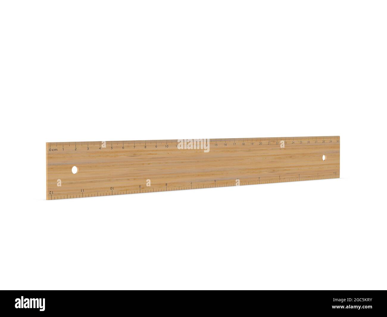 Ruler on a white background. 3d illustration Stock Photo - Alamy